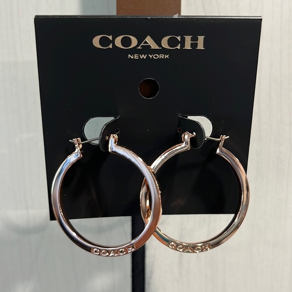 Coach | Accessories | Coach Gold Hoop Earrings | Poshmark